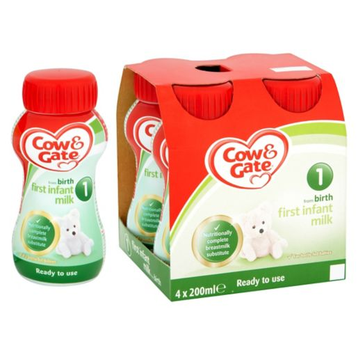 Cow & Gate 1 First Milk Ready to Feed Multipack 4x200ml – UK Products ...